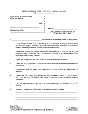 Fillable Online courts alaska IN THE SUPERIOR COURT FOR THE STATE OF ...