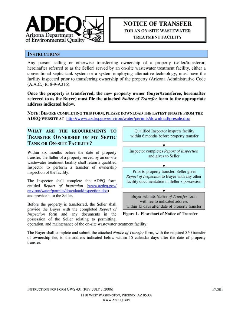 Fillable Online Notice of Transfer Fax Email Print - pdfFiller