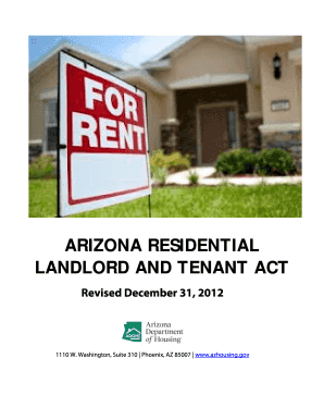 Arizona Residential Landlord And Tenant Act (pdf) - Fill and Sign ...