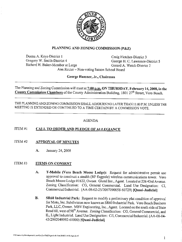 PLANNING AND ZONING COMMISSION (PandZ) George Hamner, Jr: Fill out ...