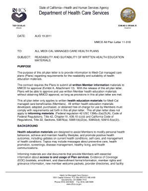 MMCD All Plan Letter 11-018 - Fill and Sign Printable Template Online