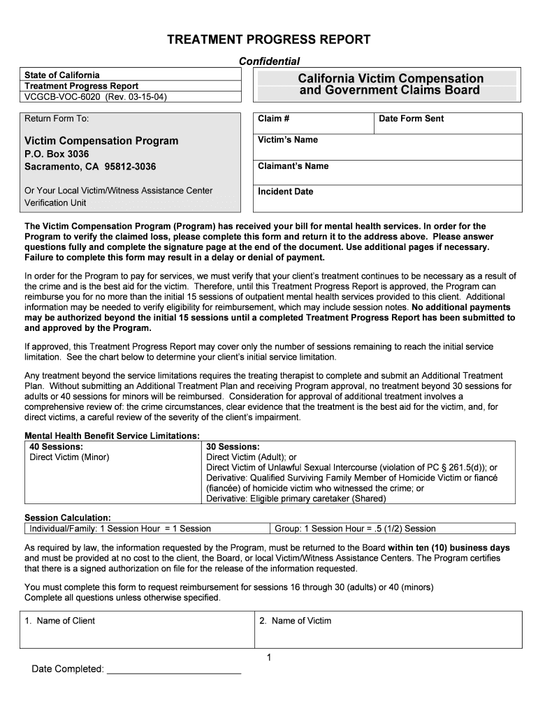 Fillable Online Treatment Progress Report Fax Email Print - pdfFiller