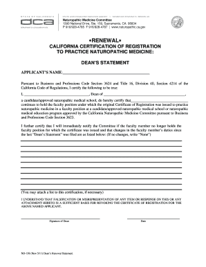 Fillable Online naturopathic ca California Naturopathic Medicine ...