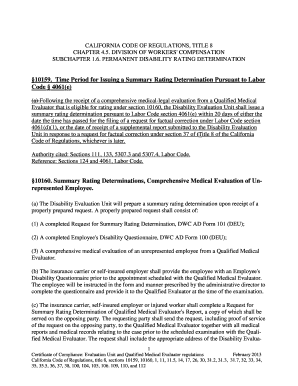 Fillable Online dir ca DIVISION OF WORKERS' COMPENSATION Fax Email Print - pdfFiller