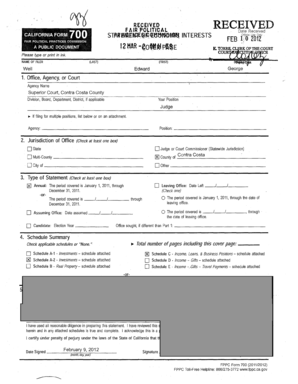 Fillable Online fppc ca Weil, Edward G - Fair Political Practices ...