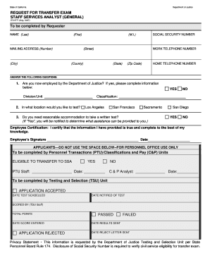 Fillable Online oag ca SSA RTE Bulletin - State of California - oag ca ...