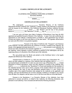 Closing Certificate Sample - Fill Online, Printable, Fillable, Blank ...