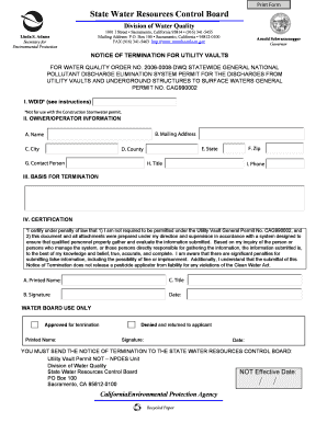 Fillable Online waterboards ca (NOT) Form - State Water Resources Control Board Fax Email Print ...