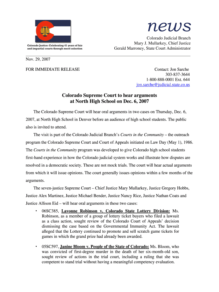 Colorado Supreme Court to hear arguments Dec 6 - Colorado State ...