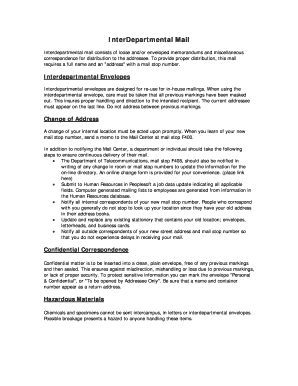 Fillable Online ucdenver Interdepartmental mail consists of loose and ...