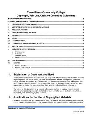 Fillable Online trcc commnet Copyright, Fair Use, Creative Commons ...