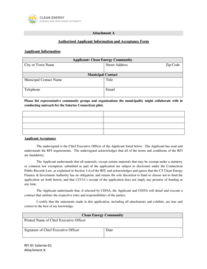 Fillable Online RFI ID: Solarize-01 Attachment A Attachment A Authorized Applicant ... Fax Email ...
