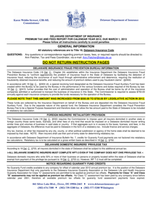 Fillable Online delawareinsurance Domestic - Delaware Insurance ...