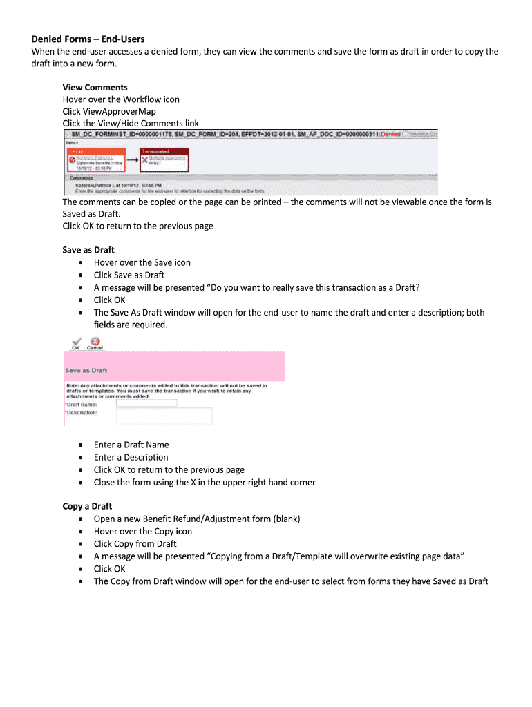 Fillable Online Denied Forms – End-Users Fax Email Print - pdfFiller