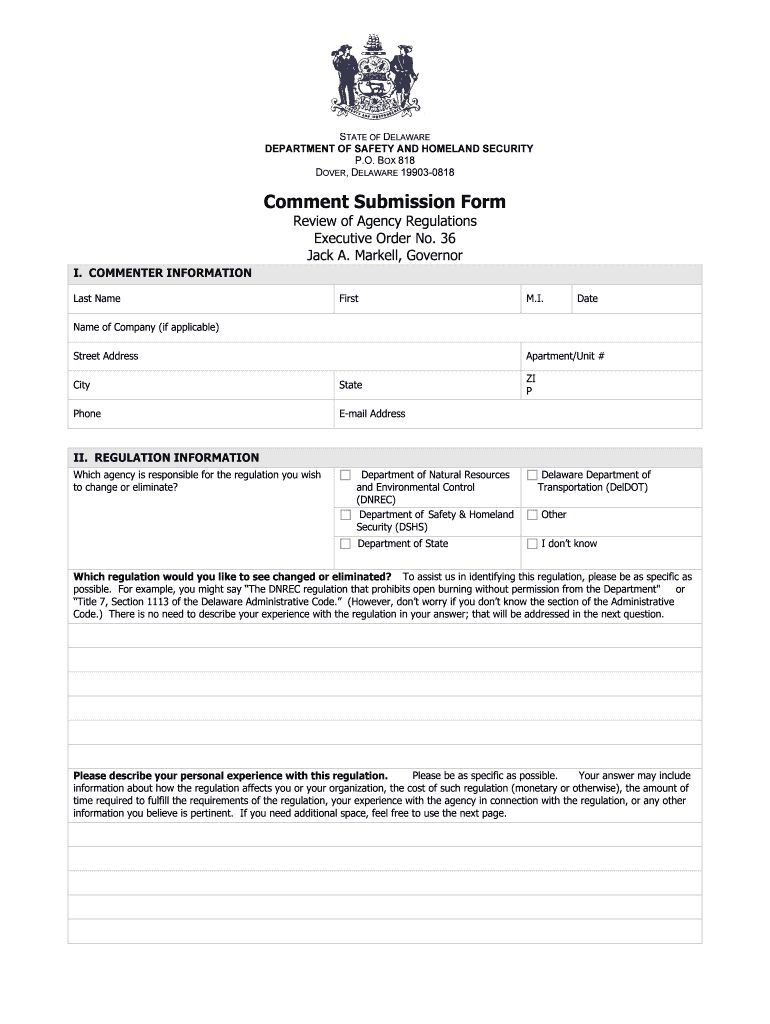 Fillable Online Review of Agency Regulations Fax Email Print - pdfFiller