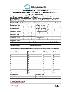 Fillable Online dch georgia Georgia Medicaid Fee for Service - Georgia ...