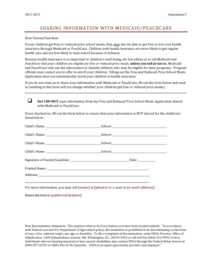 Fillable Online doe k12 ga SHARING INFORMATION WITH MEDICAID/PEACHCARE ...