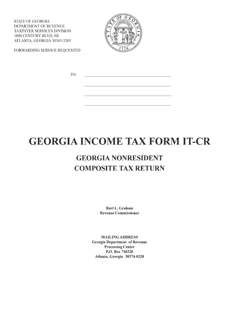 GEORGIA INCOME TAX FORM IT-CR - Department of Revenue: Fill out & sign ...
