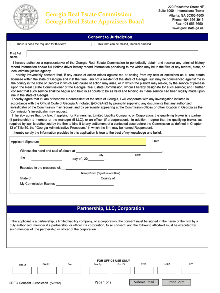 Georgia Real Estate Commission Georgia Real Estate Appraisers: Fill out ...