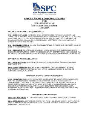 Fillable Online gspc georgia SPECIFICATIONS & DESIGN GUIDELINES Fax ...