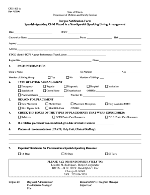 Fillable Online state il CFS 1000-A Burgos Notification Form - State of ...