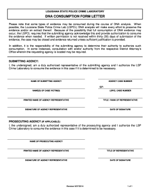 Fillable Online lsp LOUISIANA STATE POLICE CRIME LABORATORY Fax Email ...