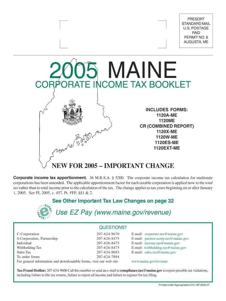 CORPORATE INCOME TAX BOOKLET - state me: Fill out & sign online | DocHub