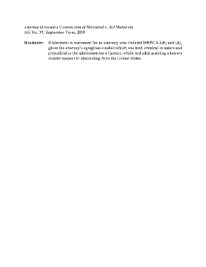 Fillable Online courts state md Attorney Grievance Commission of ...