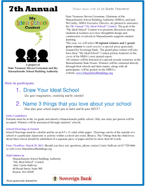 Fillable Online massschoolbuildings 2013 contest flyer and entry form ...
