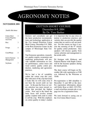 Fillable Online Agronomy Notes - November 2004. Agronomy Notes is a ...