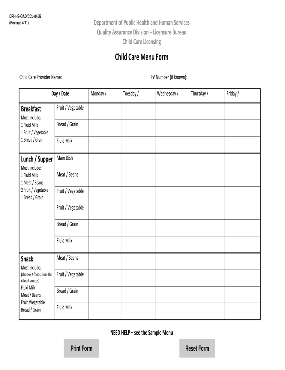Home Daycare Consent Forms Fill Online Printable Fillable Blank