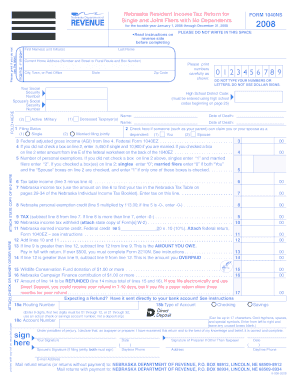 Individual Income Tax Booklet 2008 Nebraska GO PAPERLESS File And Pay ...