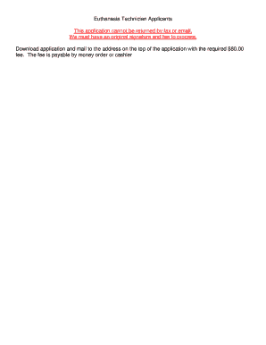 Fillable Online bop nv Euthanasia Technician Application - Nevada State Board of Pharmacy - bop ...