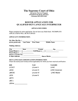 medical sign language interpreter certification Forms and Templates ...