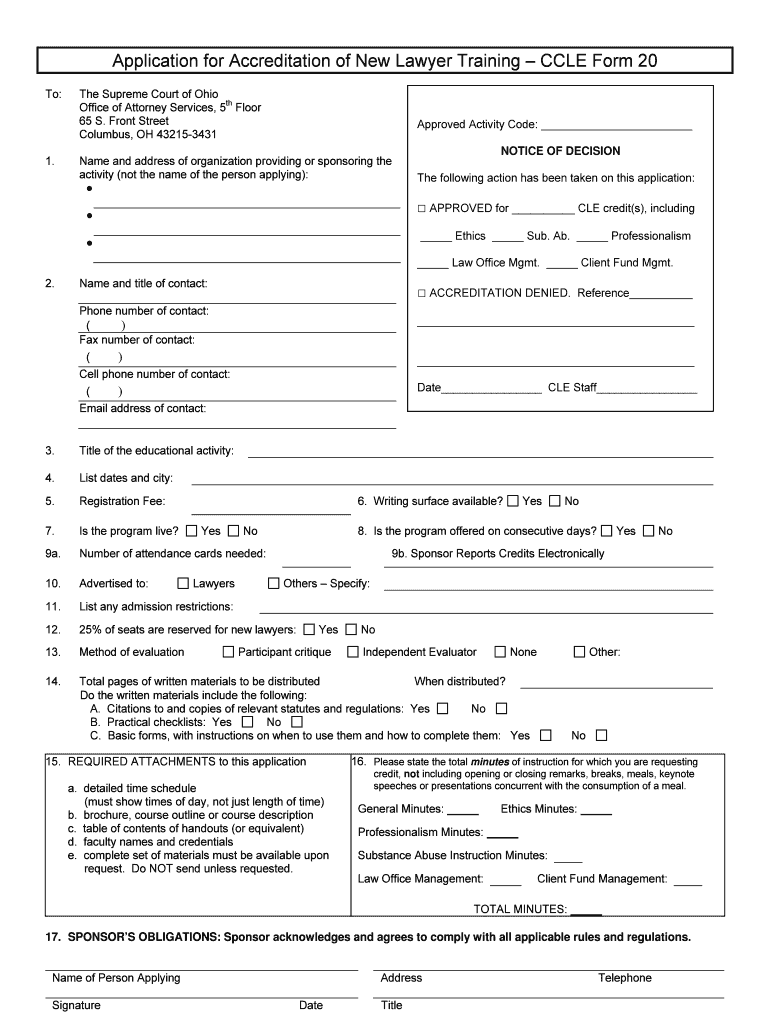 UNIFORM APPLICATION FOR ACCREDITATION OF - Supreme Court: Fill out ...