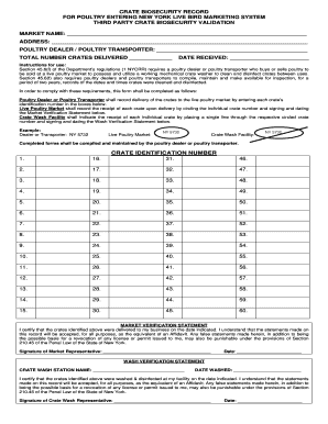 Fillable Online agriculture state pa Crate identification number ...