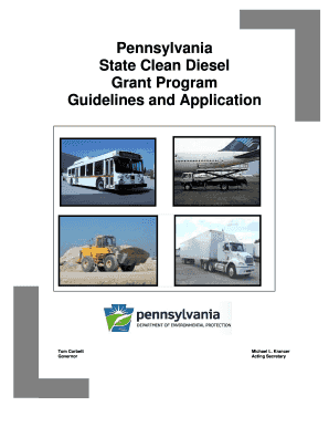 Fillable Online dep state pa PA State Clean Diesel Grant Program ...