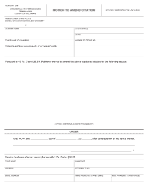 Fillable Online pa amend citation form Fax Email Print - pdfFiller