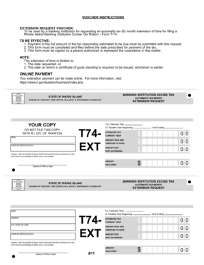 Fillable Online tax ri 2008 bank excise ext.qxp - Rhode Island Division ...