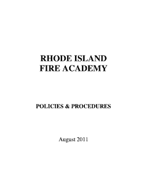 Fillable Online fire-marshal ri Policies and Procedures of the Rhode ...