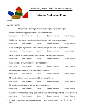 Fillable Online dss sd The Building Blocks Child Care Mentor Program ...