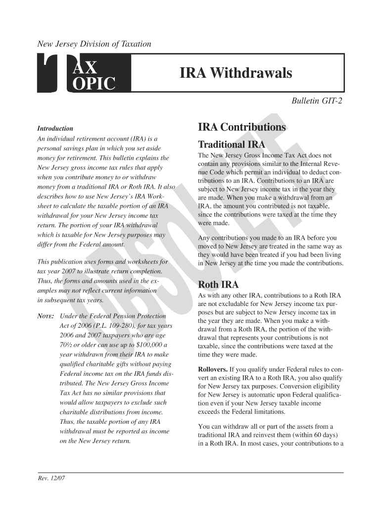GIT-2,IRA Withdrawals GIT-2,IRA Withdrawals: Fill out & sign online ...