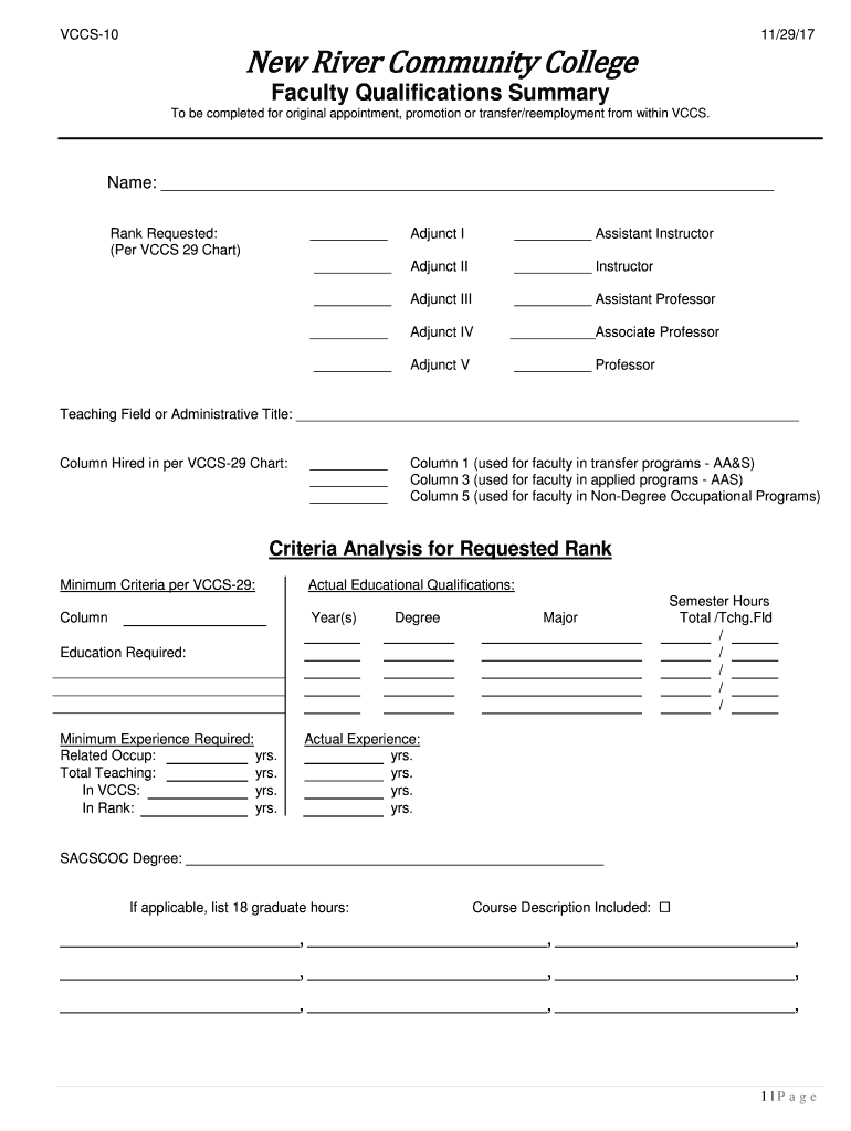 Vccs 29 - Fill Online, Printable, Fillable, Blank | pdfFiller