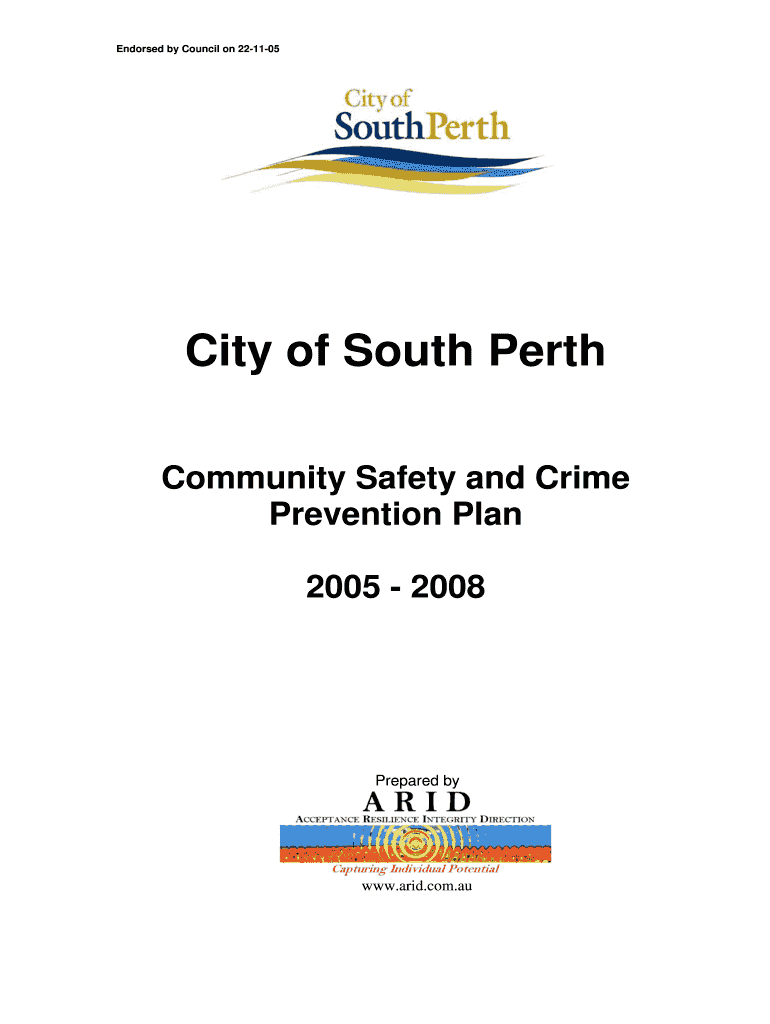 Fillable Online City of South Perth Community Safety and Crime ...
