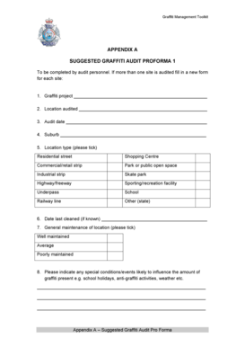 Fillable Online crimeprevention wa gov SUGGESTED GRAFFITI AUDIT ...