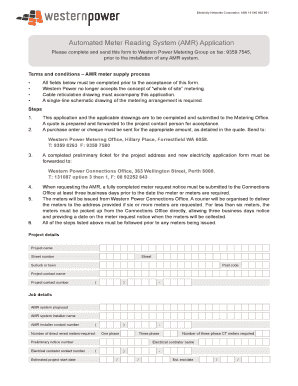 Fillable Online AMR Application Form - Western Power Fax Email Print ...