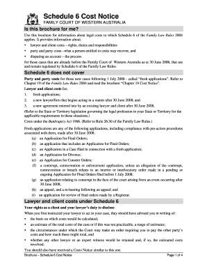 Fillable Online Schedule 6 Cost Notice Fax Email Print - pdfFiller