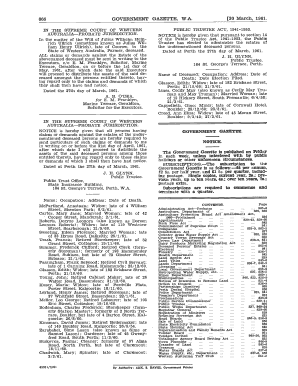 866 GOVERNMENT GAZETTE, W.A. 30 March, 1961. - State Law ... - Fill and ...