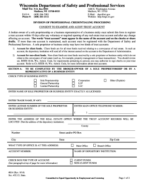 Fillable Online dsps wi Wisconsin Department of Safety and Professional ...