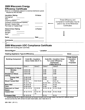 Fillable Online dsps wi 2009 Wisconsin Energy Efficiency Certificate ...
